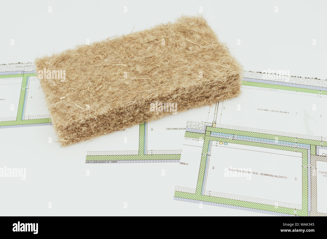 natural fibers wall insulating materials - hemp fiber panel Stock Photo ...