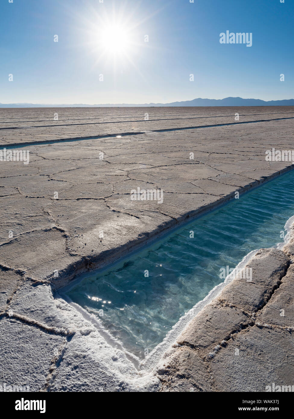 Salt processing area open to visitors Landscape on the salt flats Salar ...