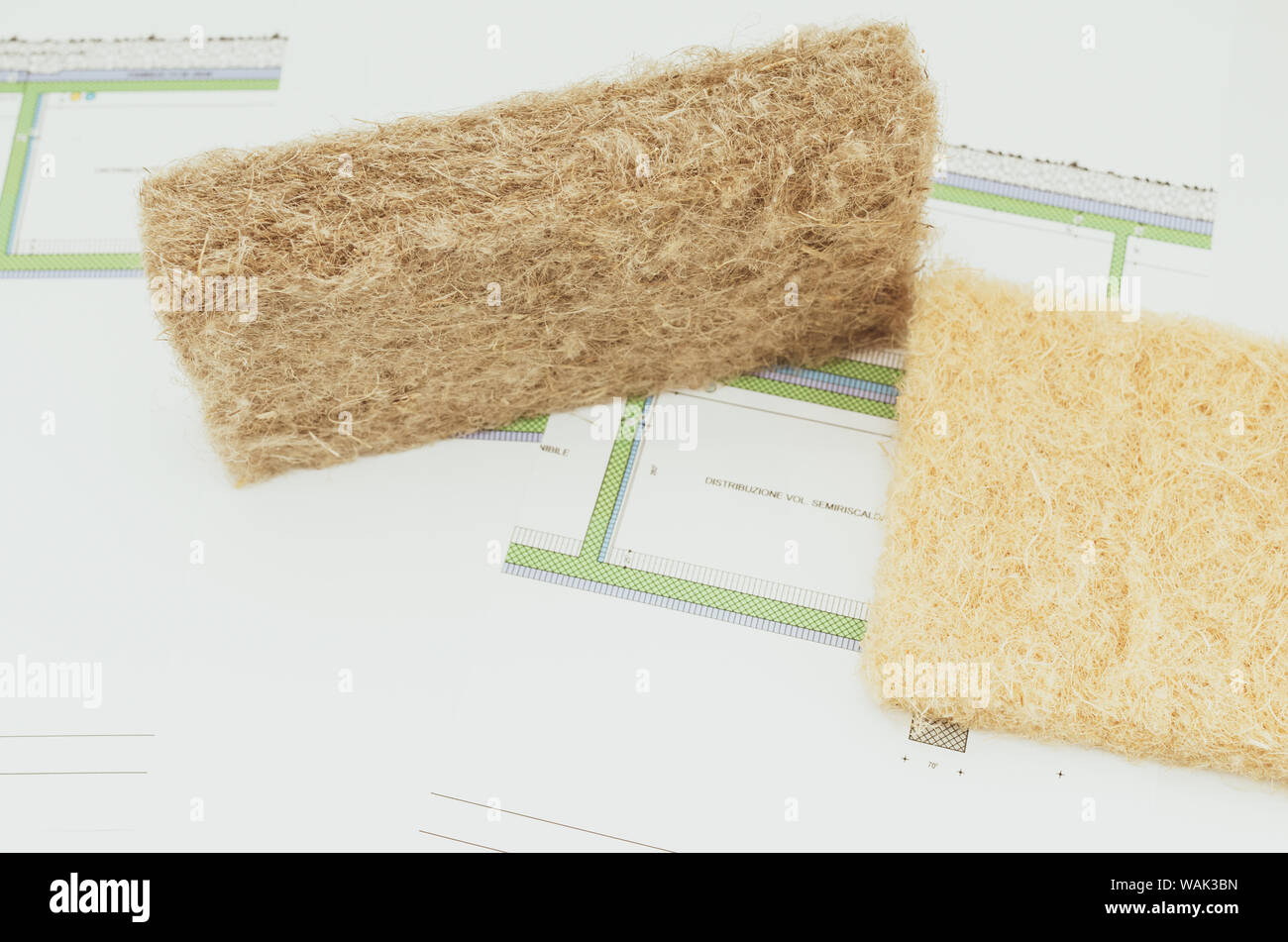 natural fibers wall insulating materials - hemp fiber panel Stock Photo ...