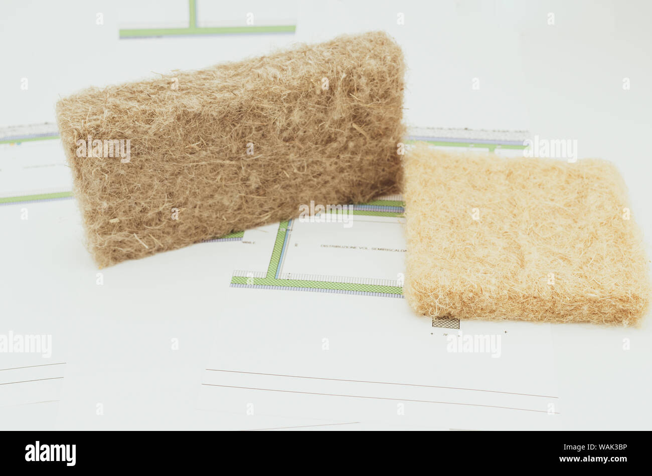 natural fibers wall insulating materials - hemp fiber panel Stock Photo ...