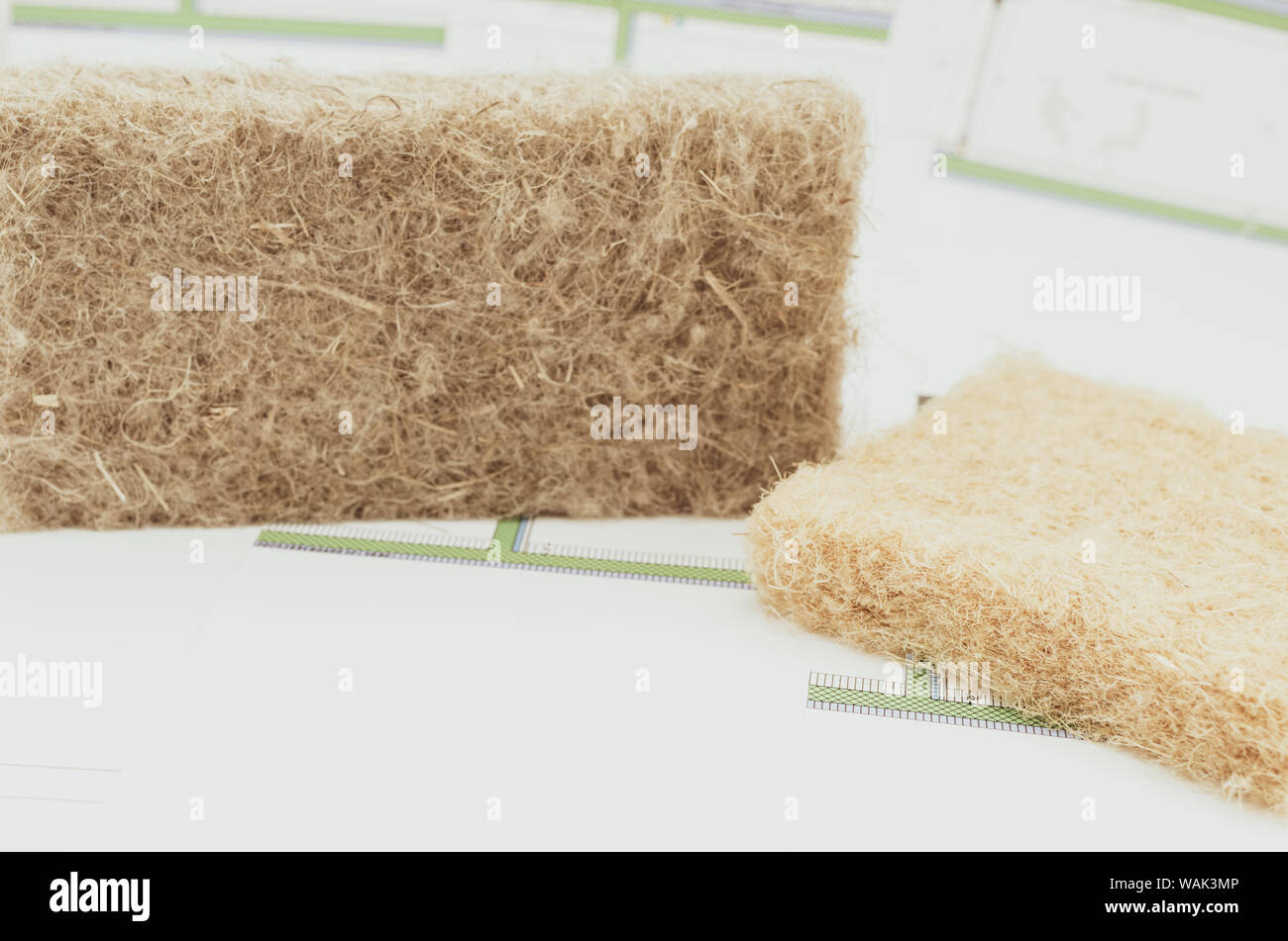 natural fibers wall insulating materials - hemp fiber panel Stock Photo ...