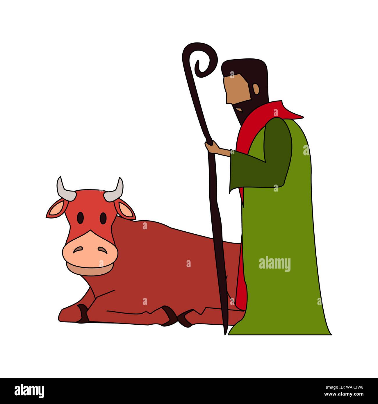 merry christmas nativity christian cartoon Stock Vector Image & Art - Alamy