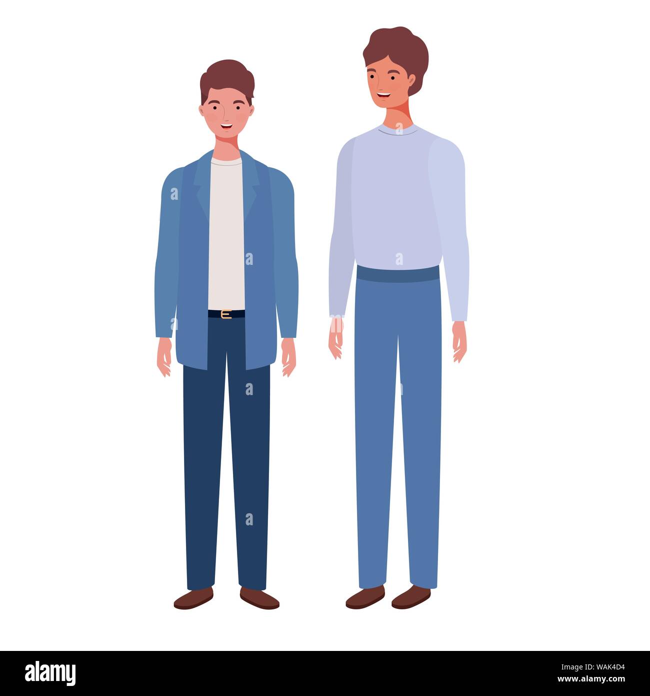 young men standing on white background Stock Vector Image & Art - Alamy