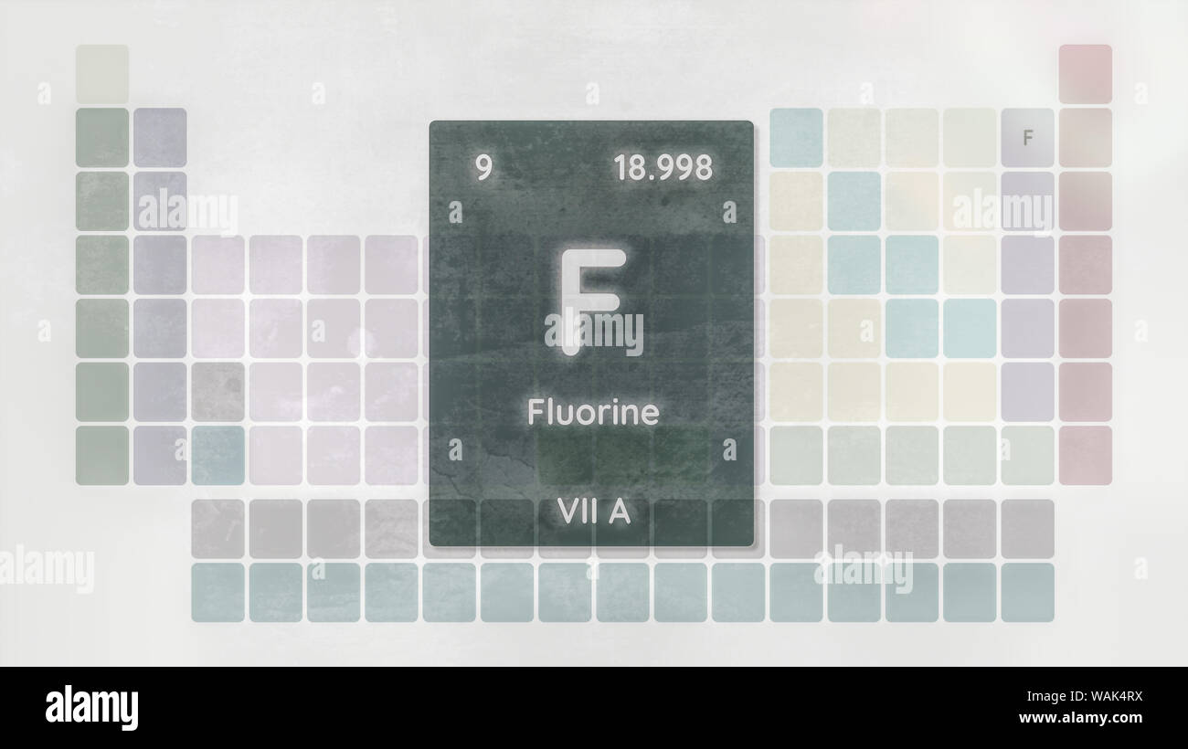 Fluorine chemical element atomic data and symbol - table of elements ...
