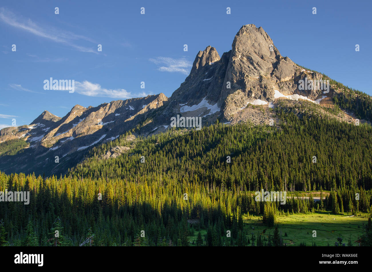 Liberty Bell Mountain and Early Winters Spires, seen from Washington ...