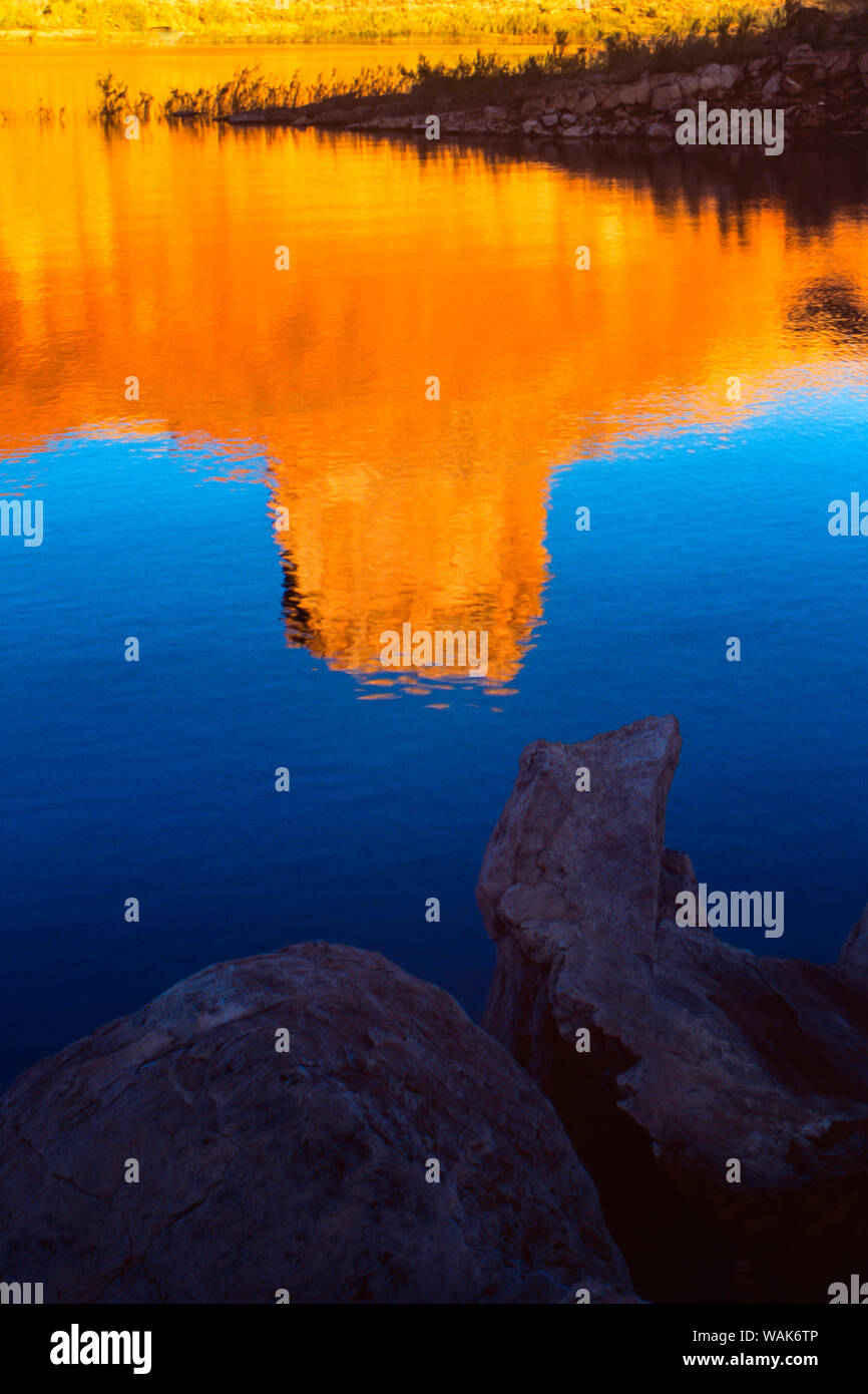 Reflection, Lake Powell National Recreation Area, Utah, Arizona Stock ...