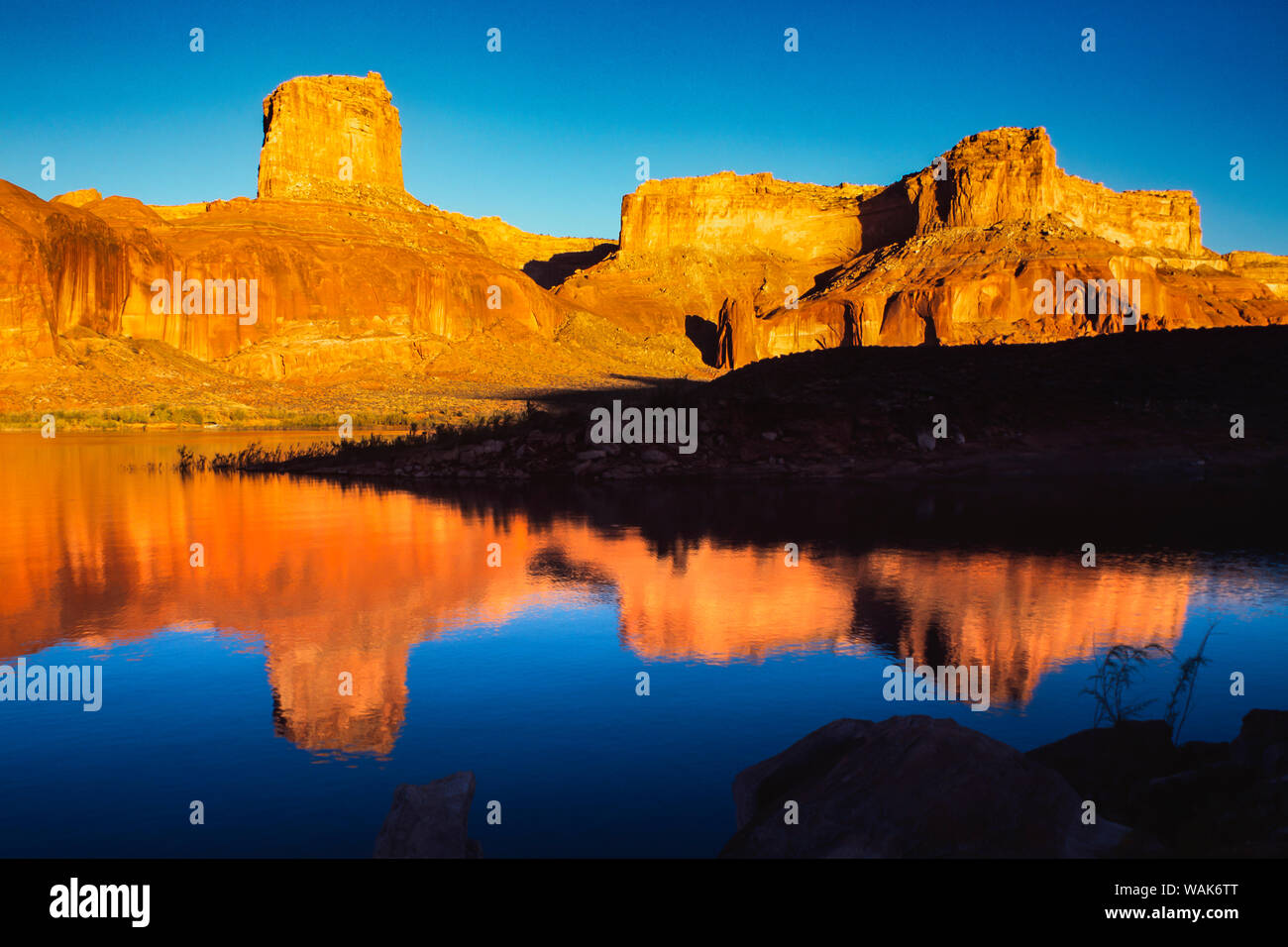 Reflection, Lake Powell National Recreation Area, Utah, Arizona Stock ...