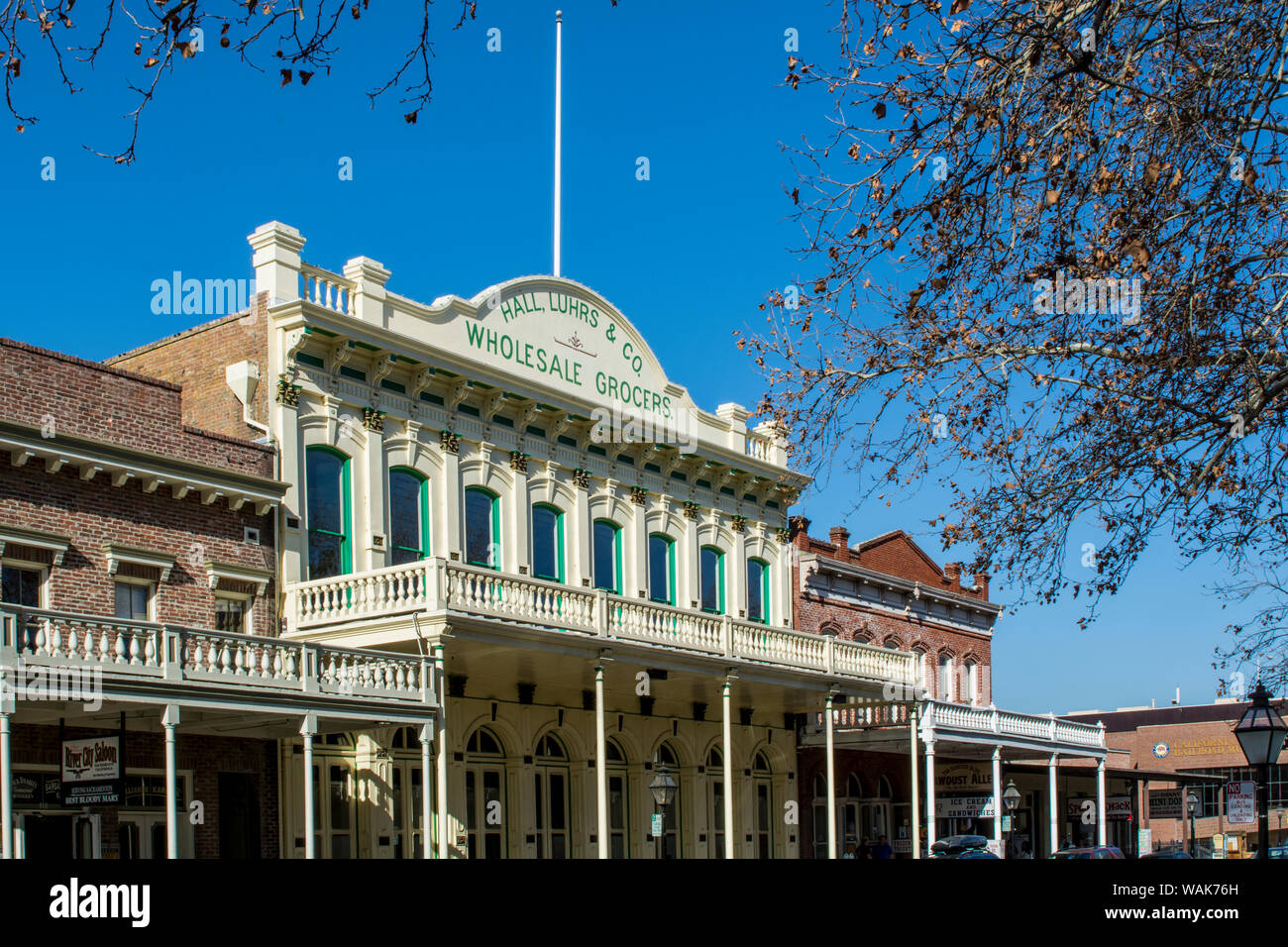 Old Sacramento Historic Center, Sacramento, California Stock Photo - Alamy