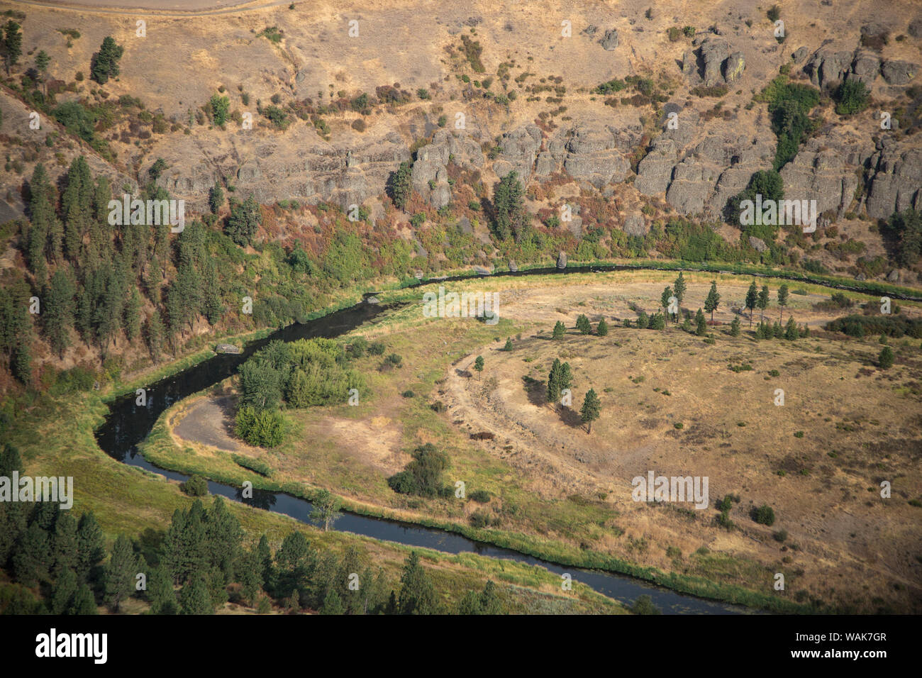 USA, Washington State, Palouse. Curve of the Palouse River Canyon Stock ...