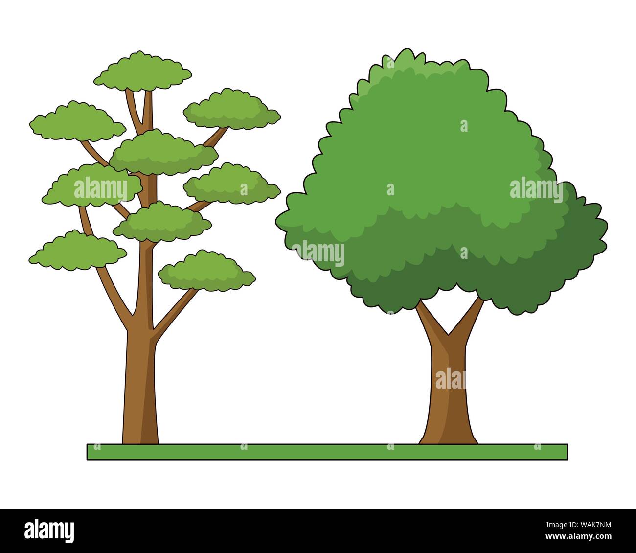 nature trees park cartoons Stock Vector Image & Art - Alamy