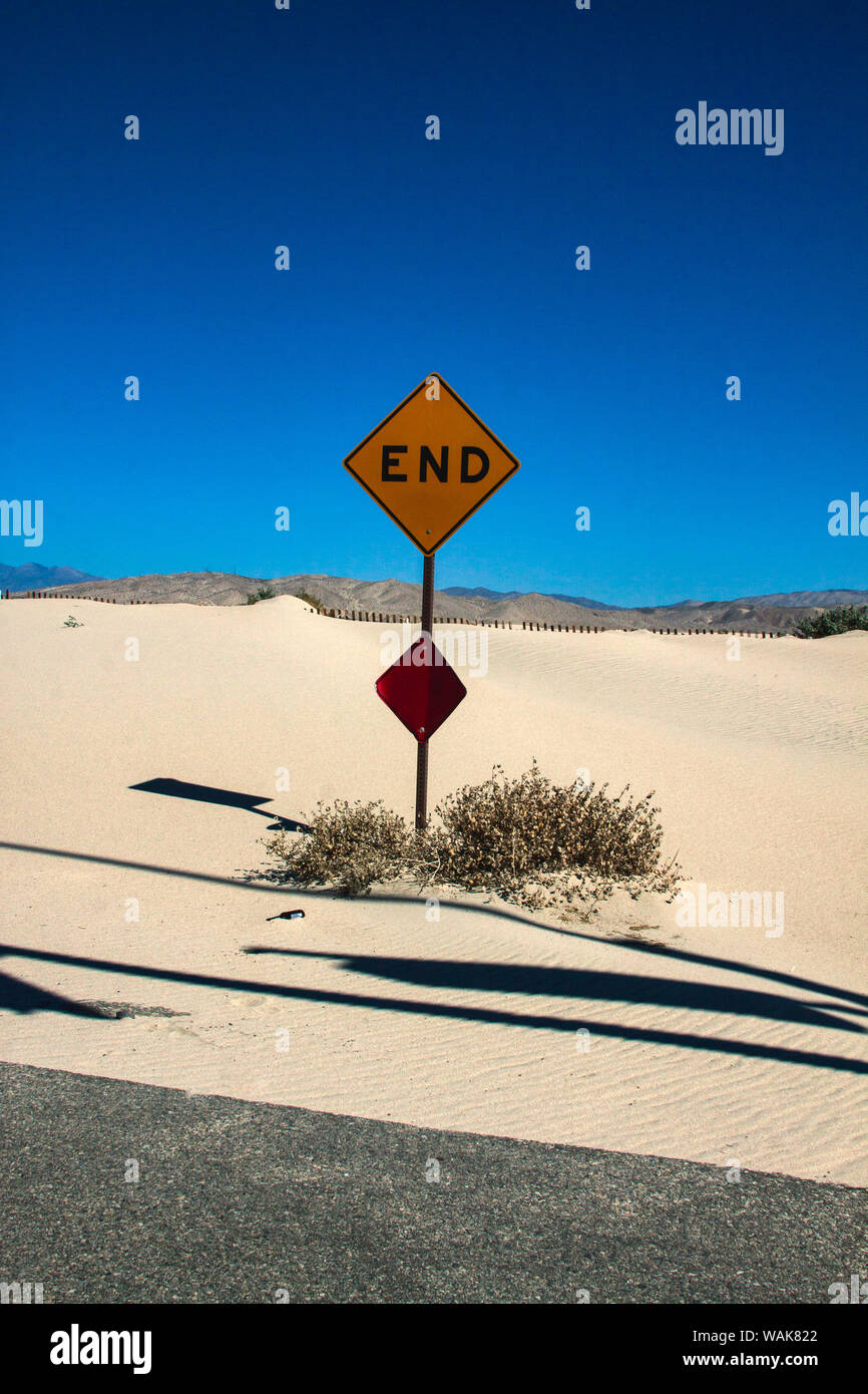 End sign, Coachella Valley, California sign, Coachella Valley ...
