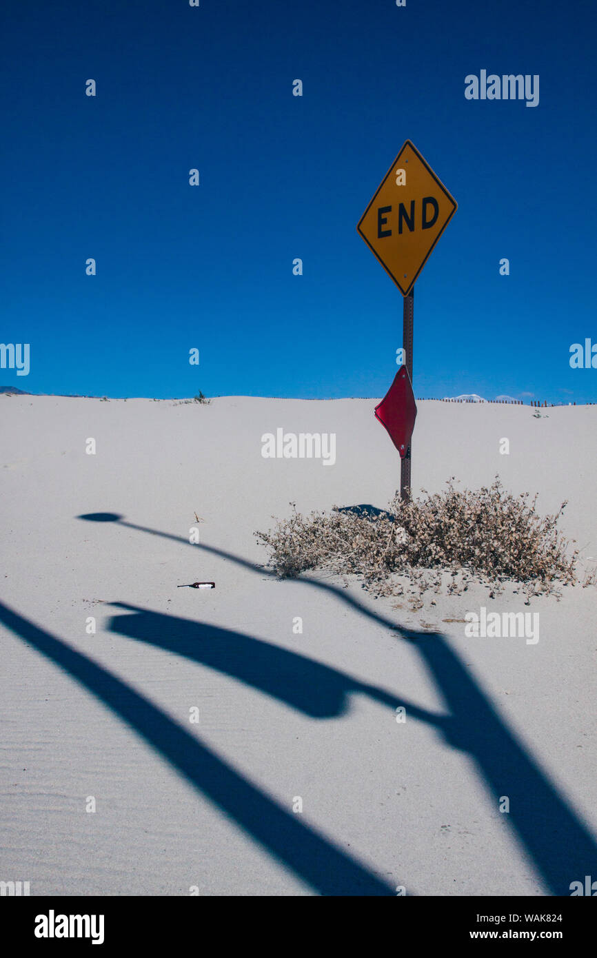End sign, Coachella Valley, California Stock Photo - Alamy