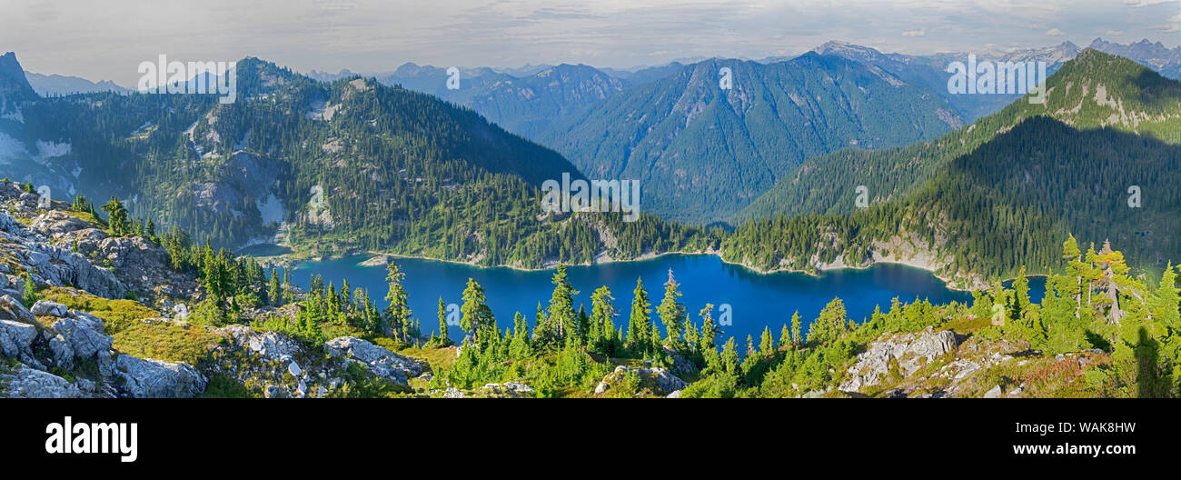 USA, Washington State. Alpine Lakes Wilderness, Snow Lake Stock Photo ...