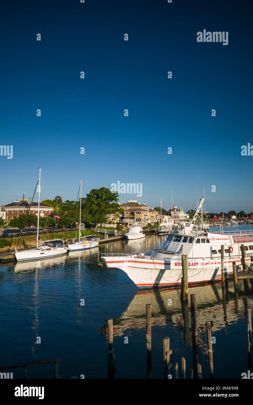 USA, Delaware, Lewes. Waterfront view along the Lewes and Rehoboth ...