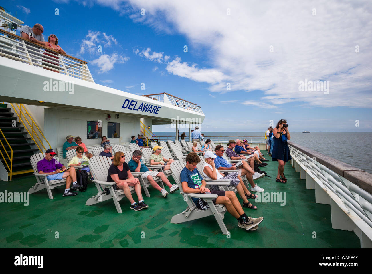 USA, Delaware, Lewes. Aboard the Lewes, DE to Cape May, NJ ferry Stock ...