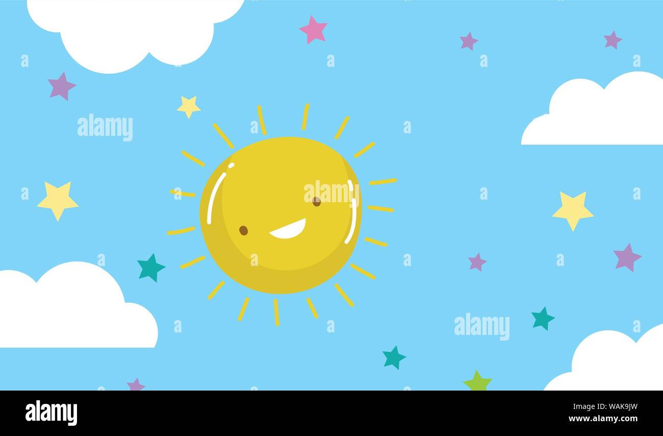 Sun cartoon design, Abstract summer nature tropical season holiday and ...