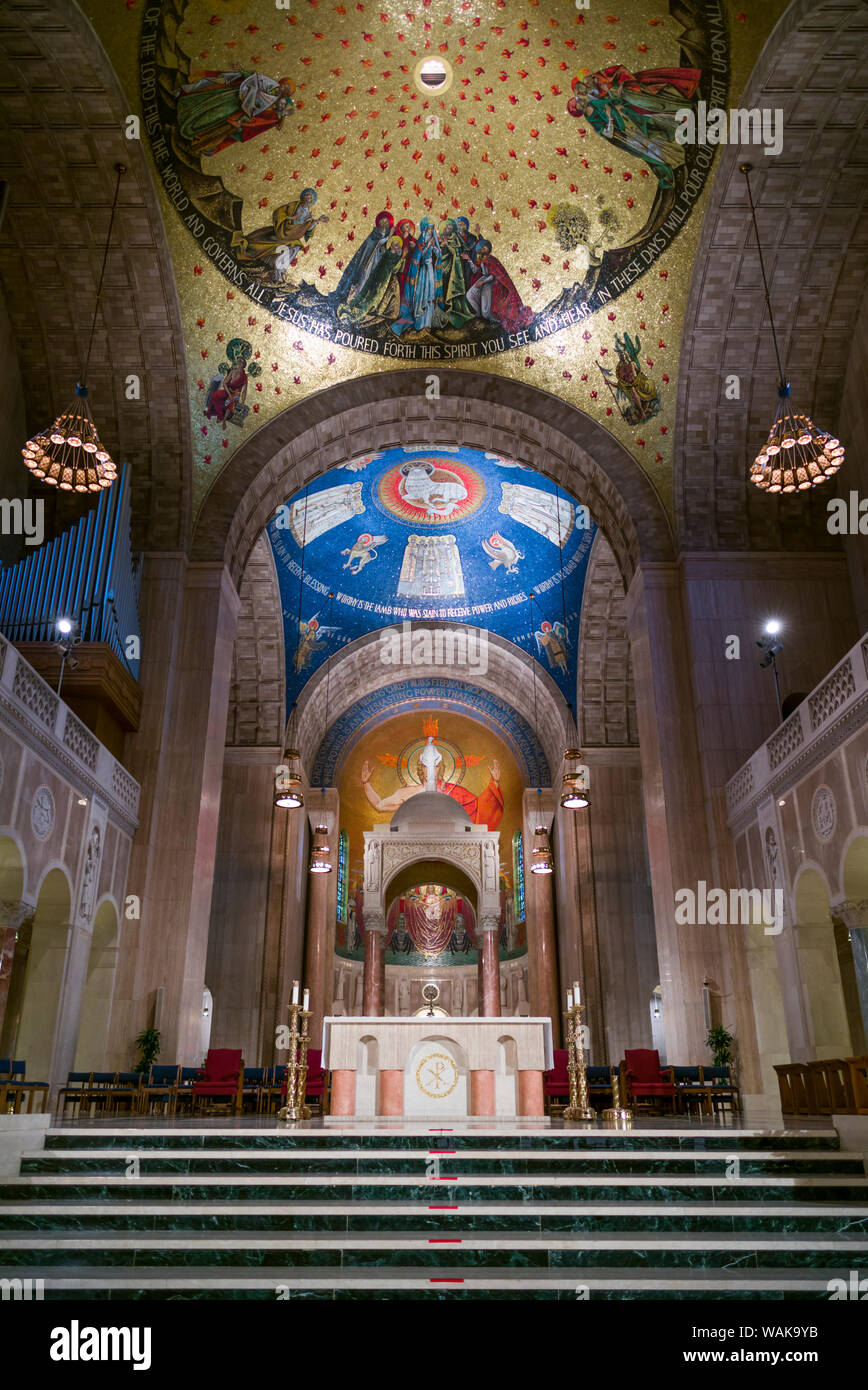 USA, Washington D.C. Basilica of the National Shrine of the Immaculate ...