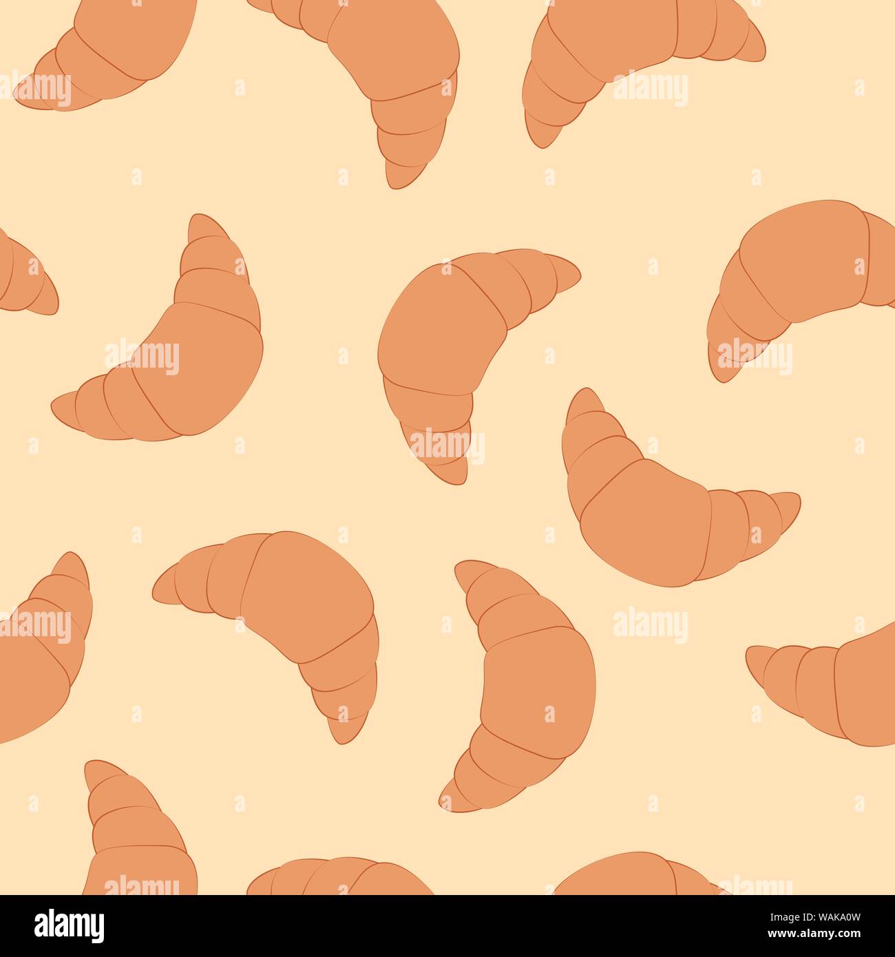 Croissant seamless pattern Stock Vector Image & Art - Alamy