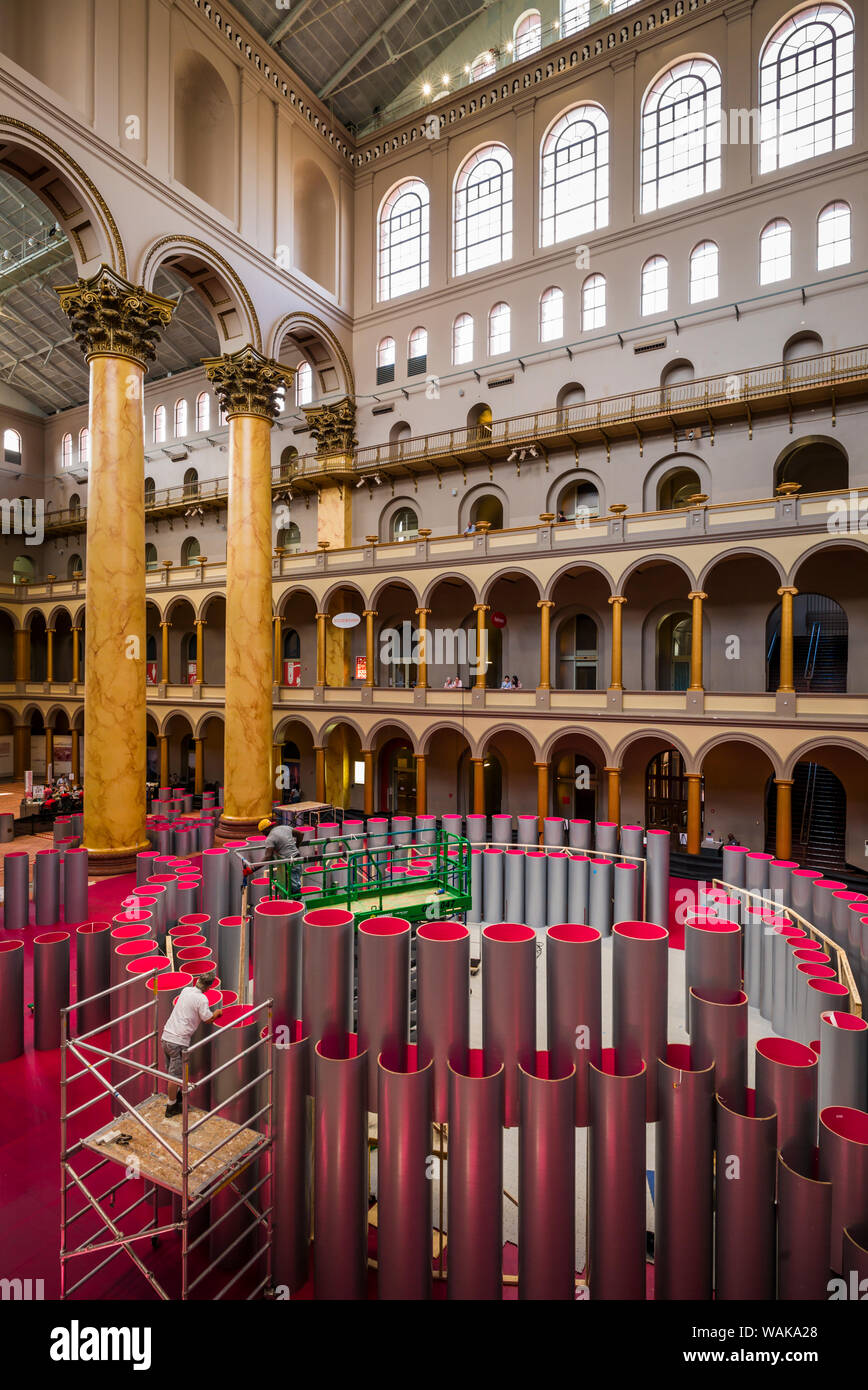 USA, Washington D.C. National Building Museum interior (Editorial Use ...