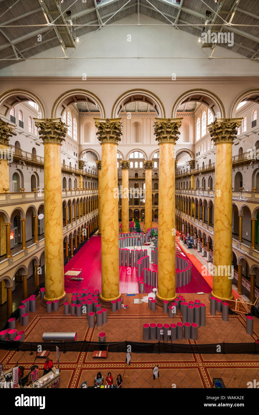 USA, Washington D.C. National Building Museum interior (Editorial Use ...