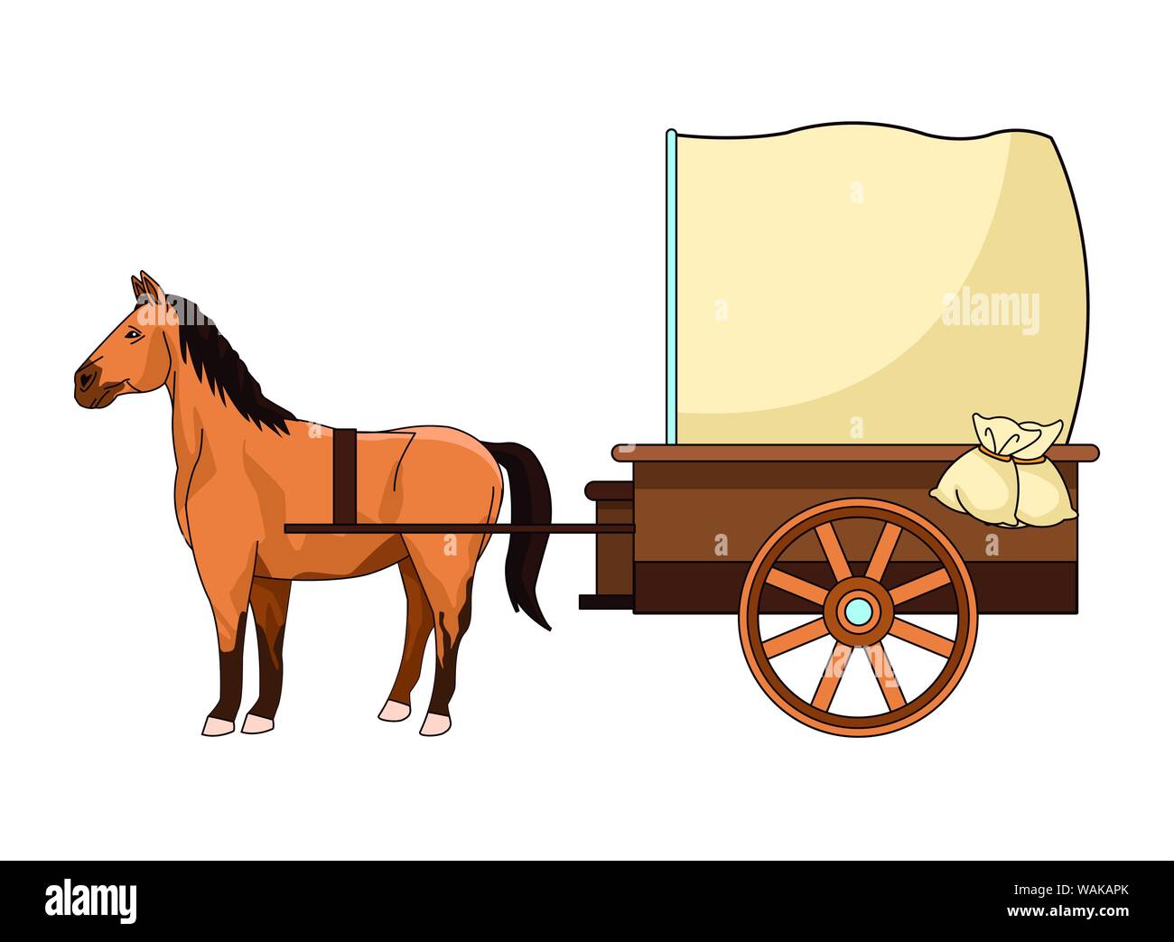Antique horse carriage animal tractor Stock Vector Image & Art - Alamy