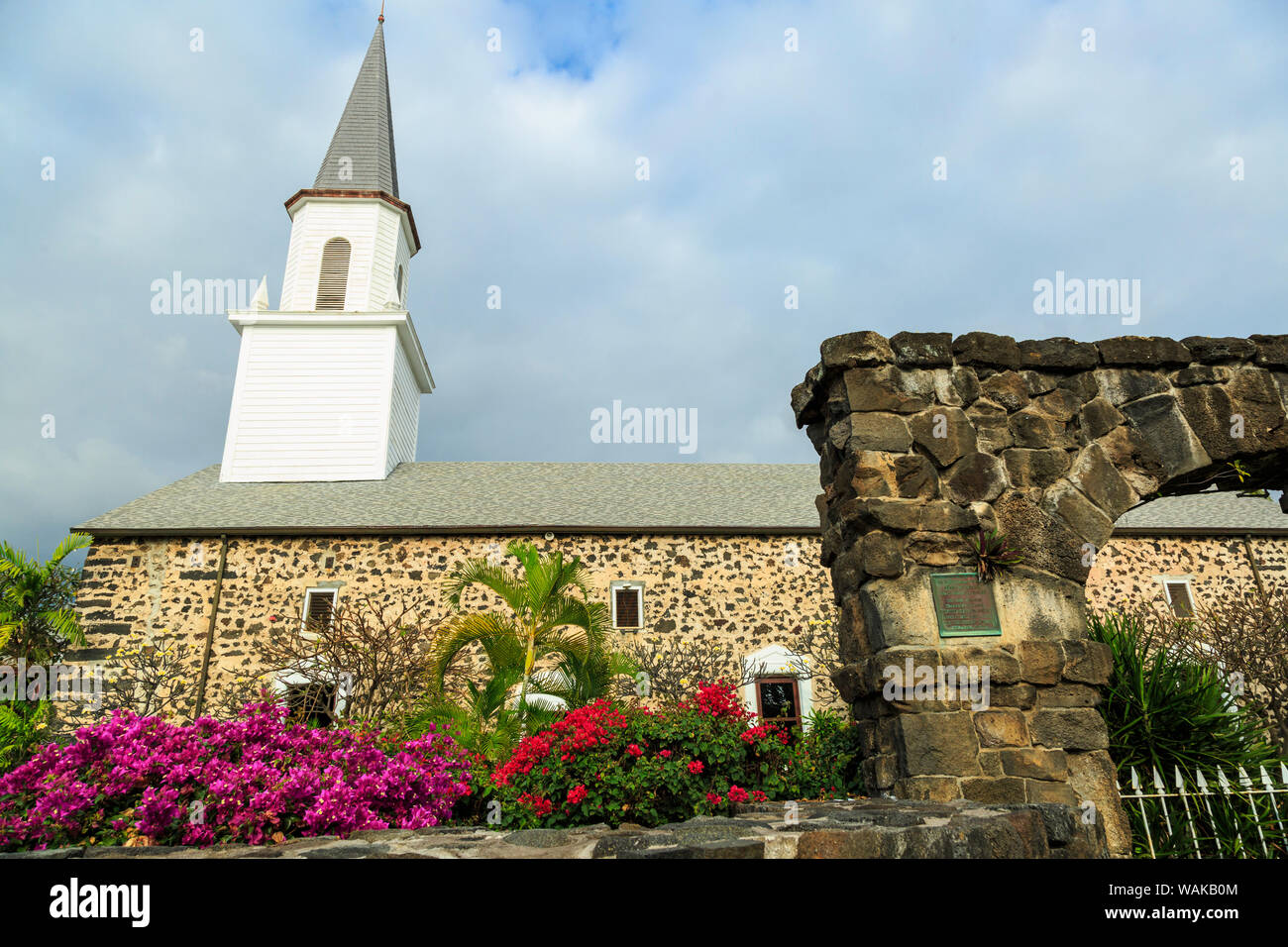 Church, First Church in Hawaii, Historic Kailua-Kona, Big Island ...