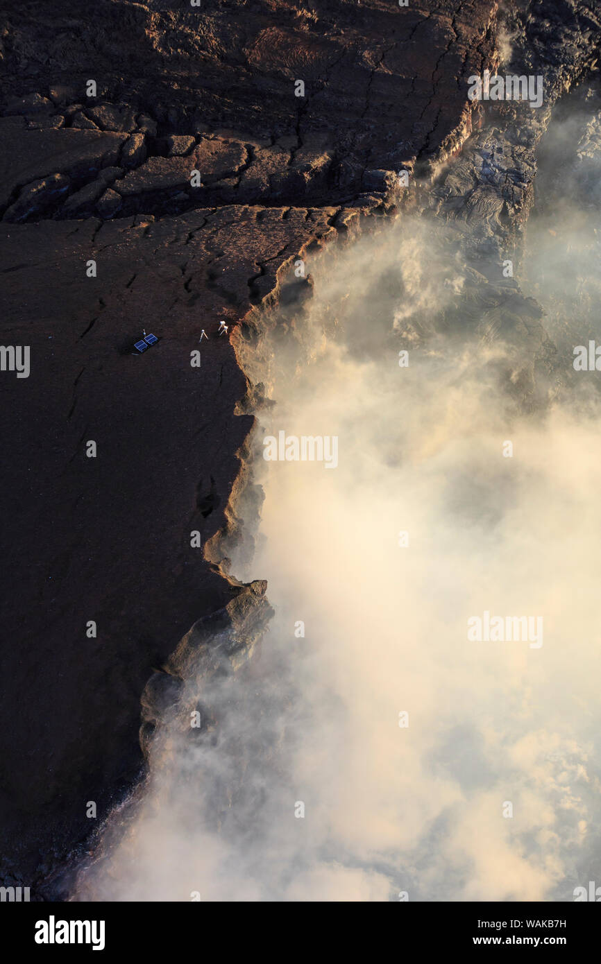 Aerial view of hawaii volcanoes national park hi-res stock photography ...