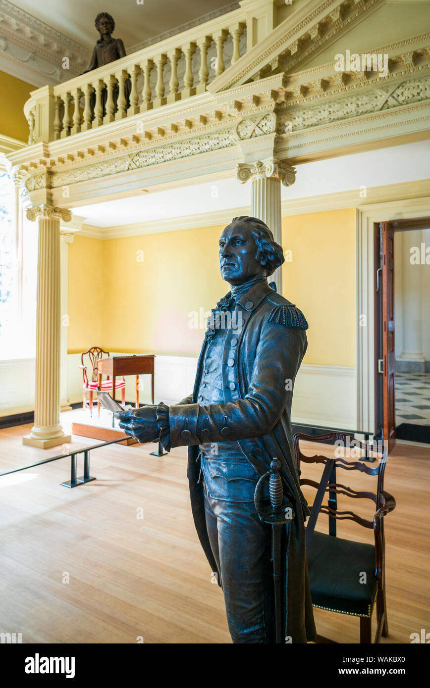 USA, Maryland, Annapolis. Maryland State House, old Senate Chamber with ...