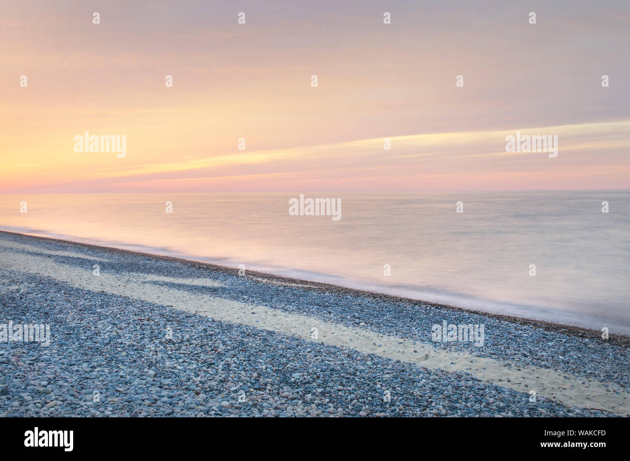 Lake Superior seen from beach at Whitefish Point, Upper Peninsula ...