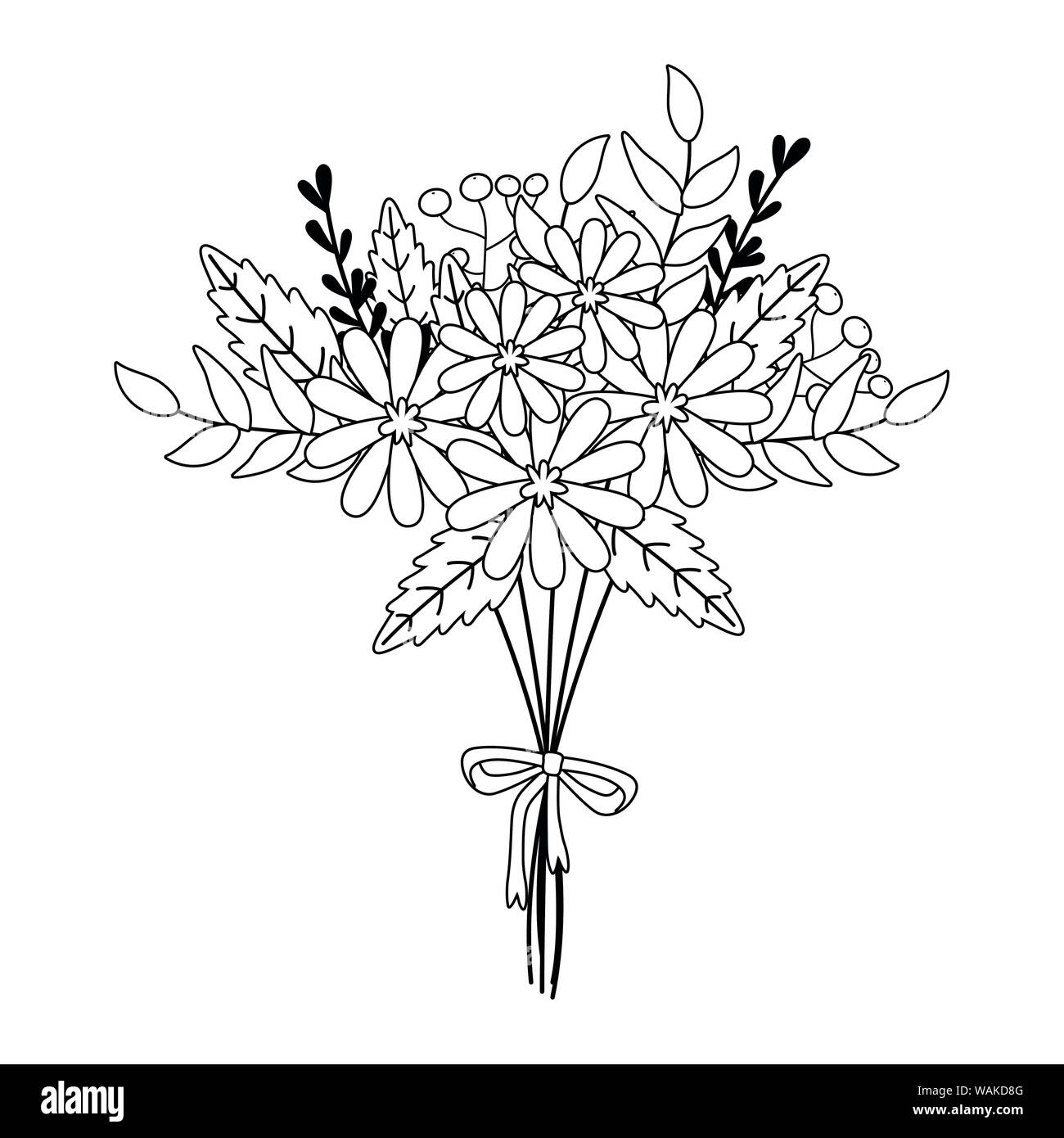 Bunch of flowers design, floral nature plant ornament garden decoration ...