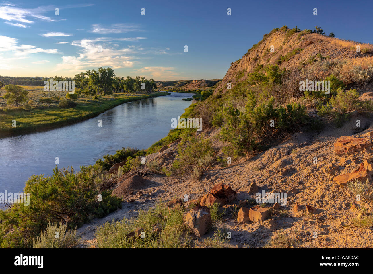The Tongue River in Custer County, Montana, USA Stock Photo - Alamy
