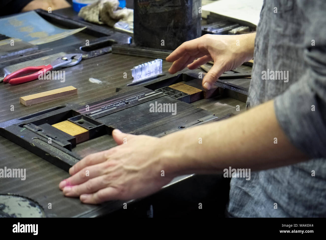 Old printing press hi-res stock photography and images - Alamy