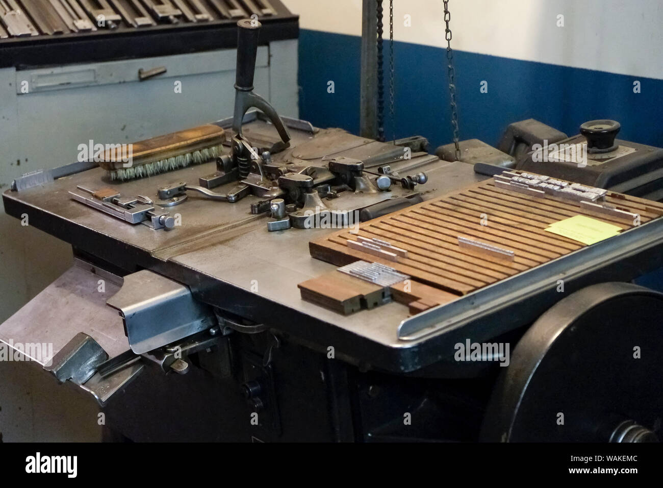 Printing press old machine hi-res stock photography and images - Alamy