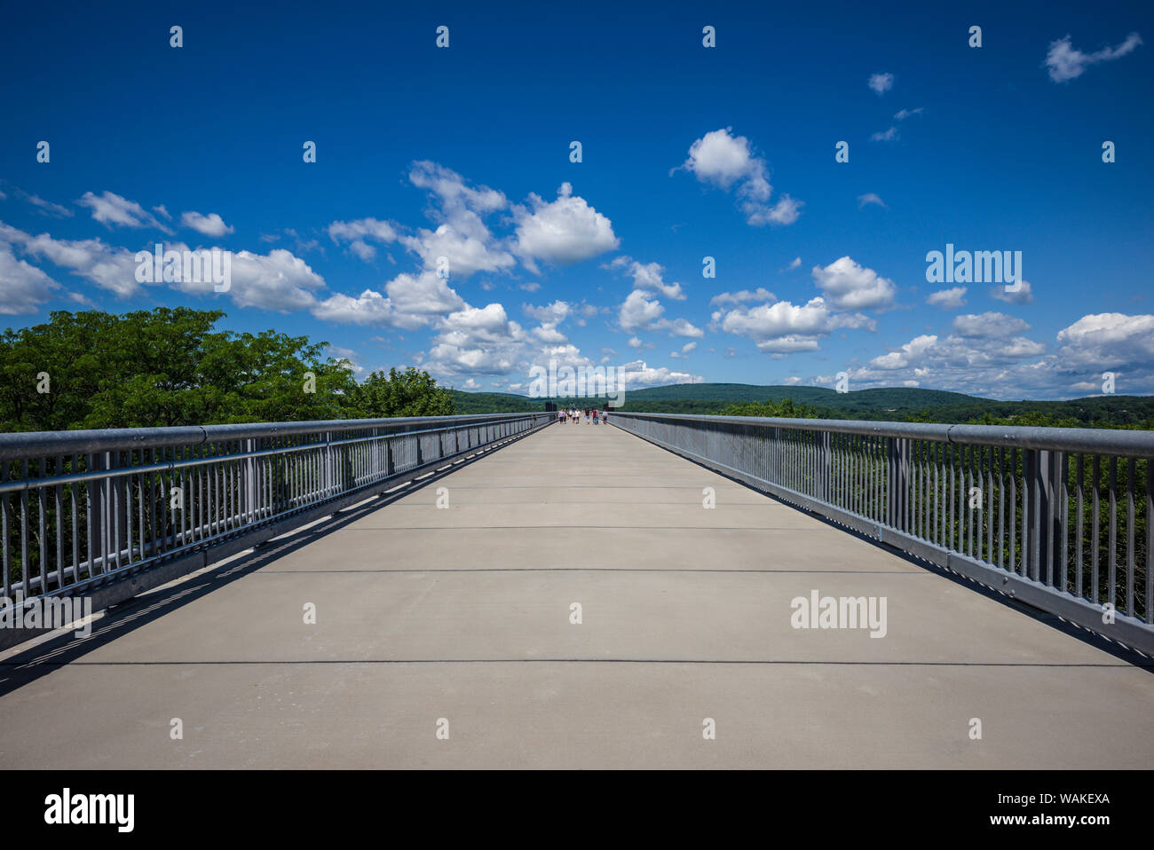 USA, New York, Poughkeepsie. Walkway Over the Hudson, pedestrian bridge ...