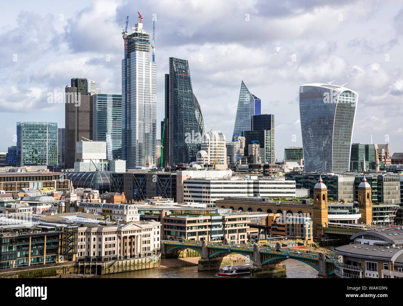 The City of London skyline from the Tate Modern, London, England Stock ...