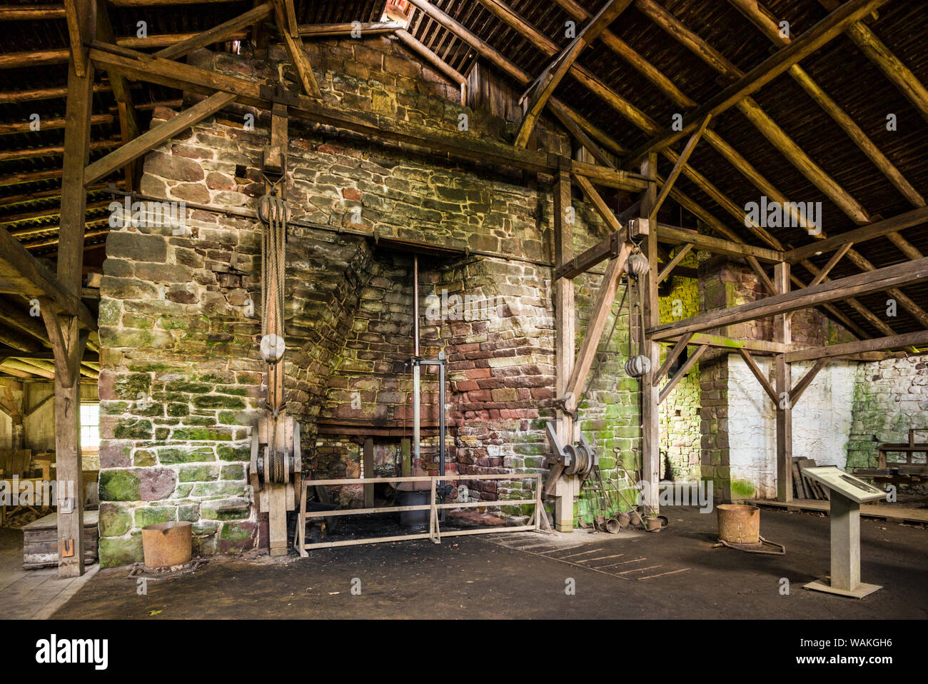 USA, Pennsylvania, Elverson. Hopewell Furnace National Historic Site ...