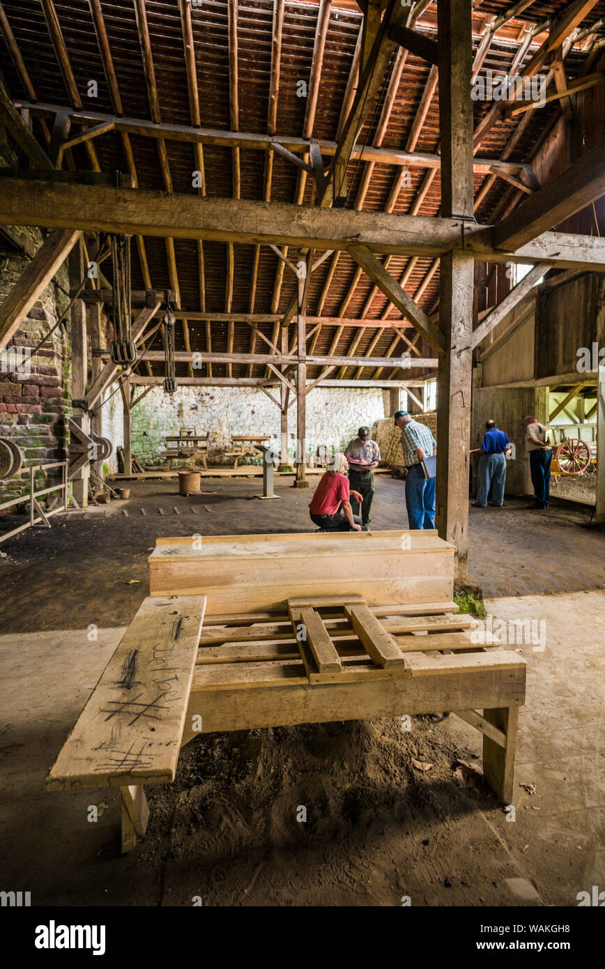 USA, Pennsylvania, Elverson. Hopewell Furnace National Historic Site ...