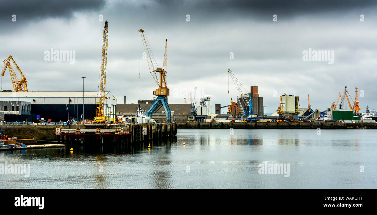 The docks of the shipyard of Brest, Finistere, Bretagne, France Stock ...