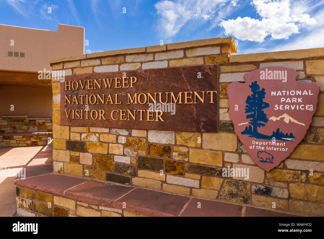 Visitor Center sign, Hovenweep National Monument, Utah, USA Stock Photo ...