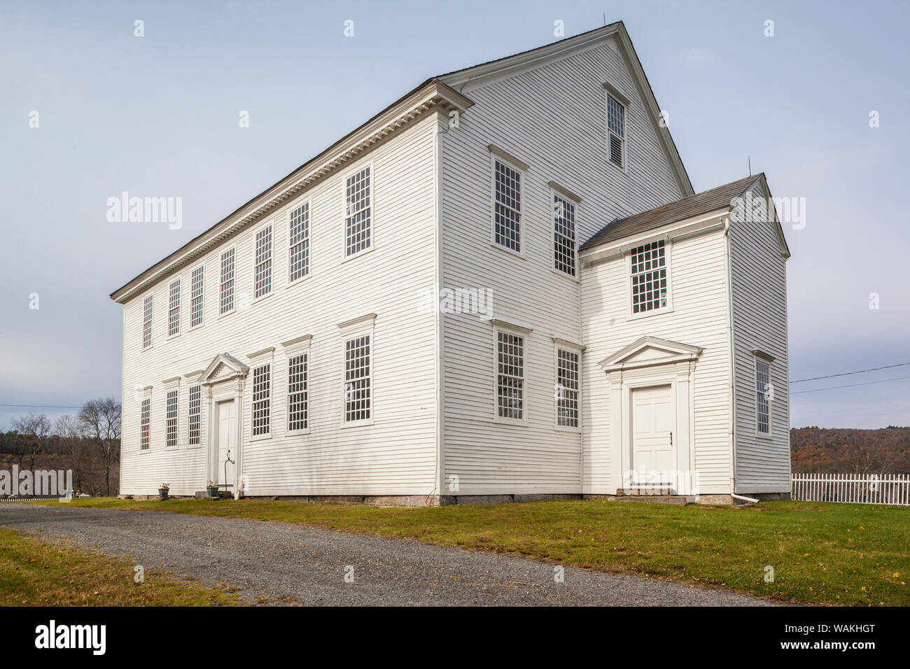 USA, Vermont, Rockingham. Rockingham Meeting House, early 19th century ...