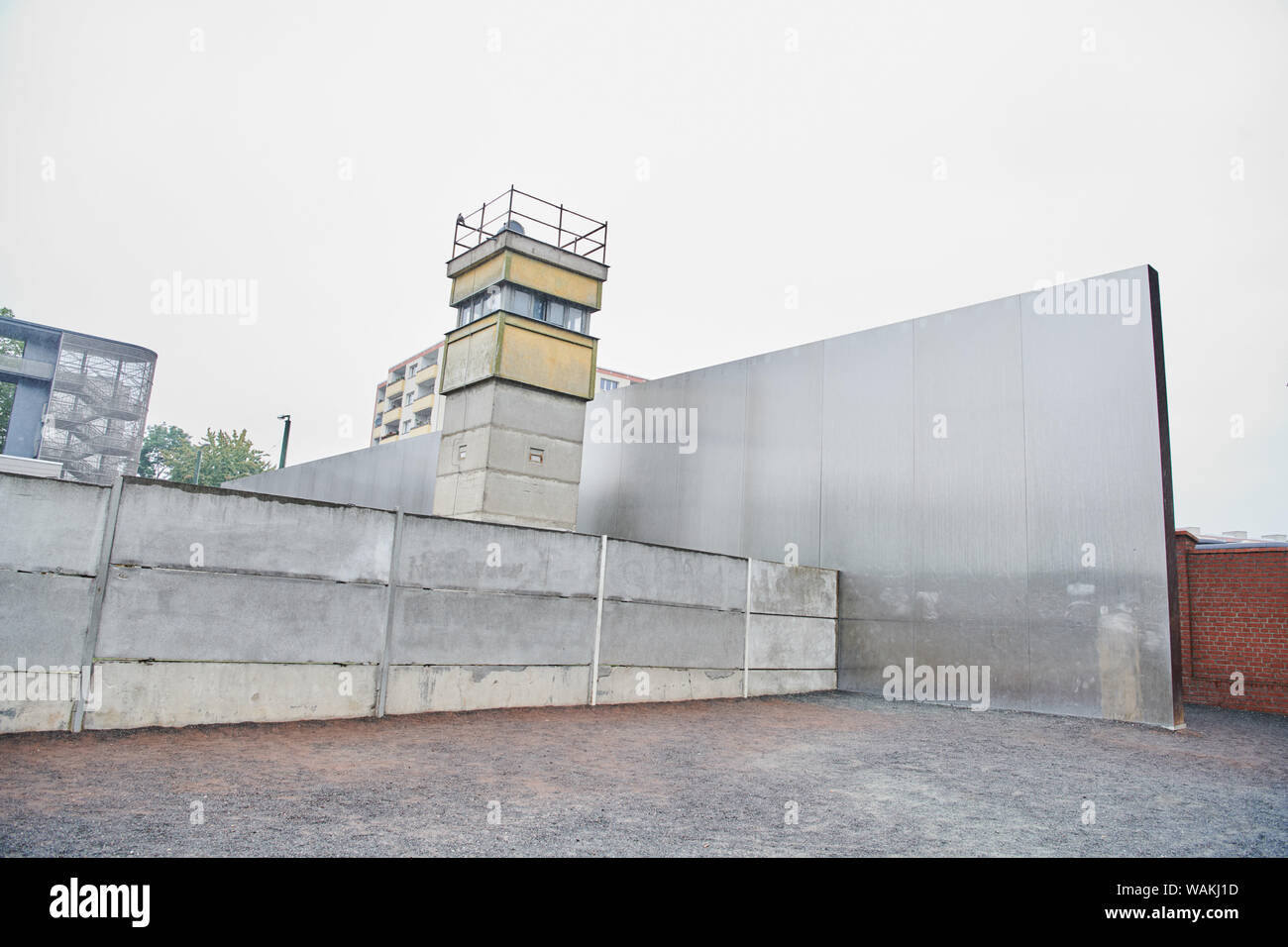 Berlin, Germany. 13th June, 2019. The watchtower in the Wall Memorial ...
