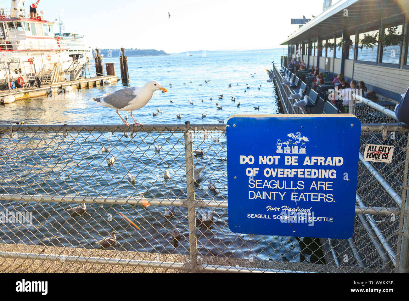 Whimsical sign, Iconic Seattle Restaurant-Ivar's, Seattle Waterfront ...