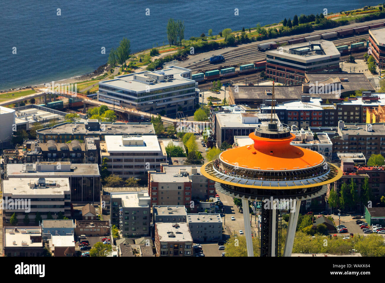 Seattle needle aerial hi-res stock photography and images - Alamy