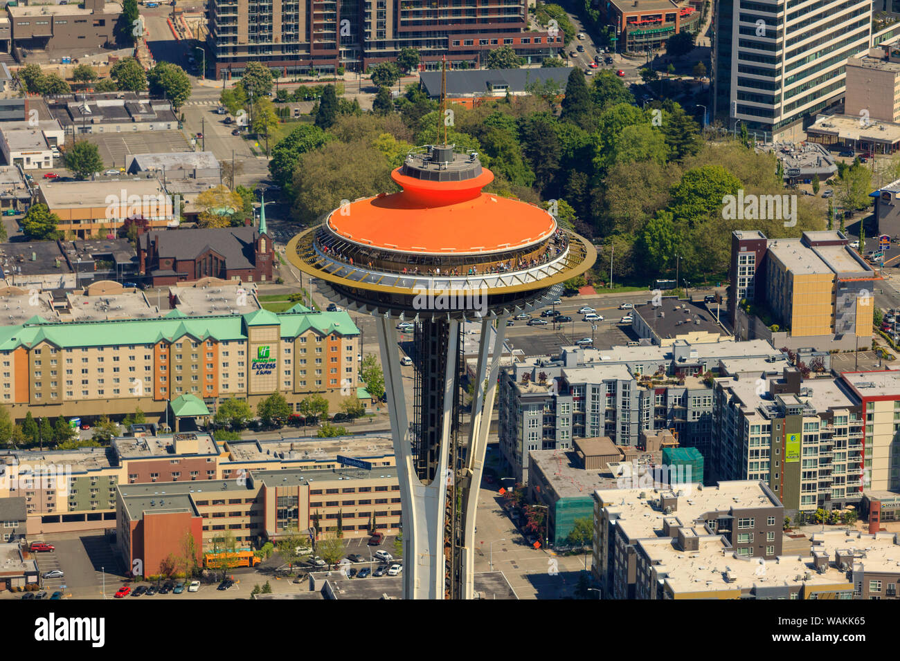 Seattle needle aerial hi-res stock photography and images - Alamy