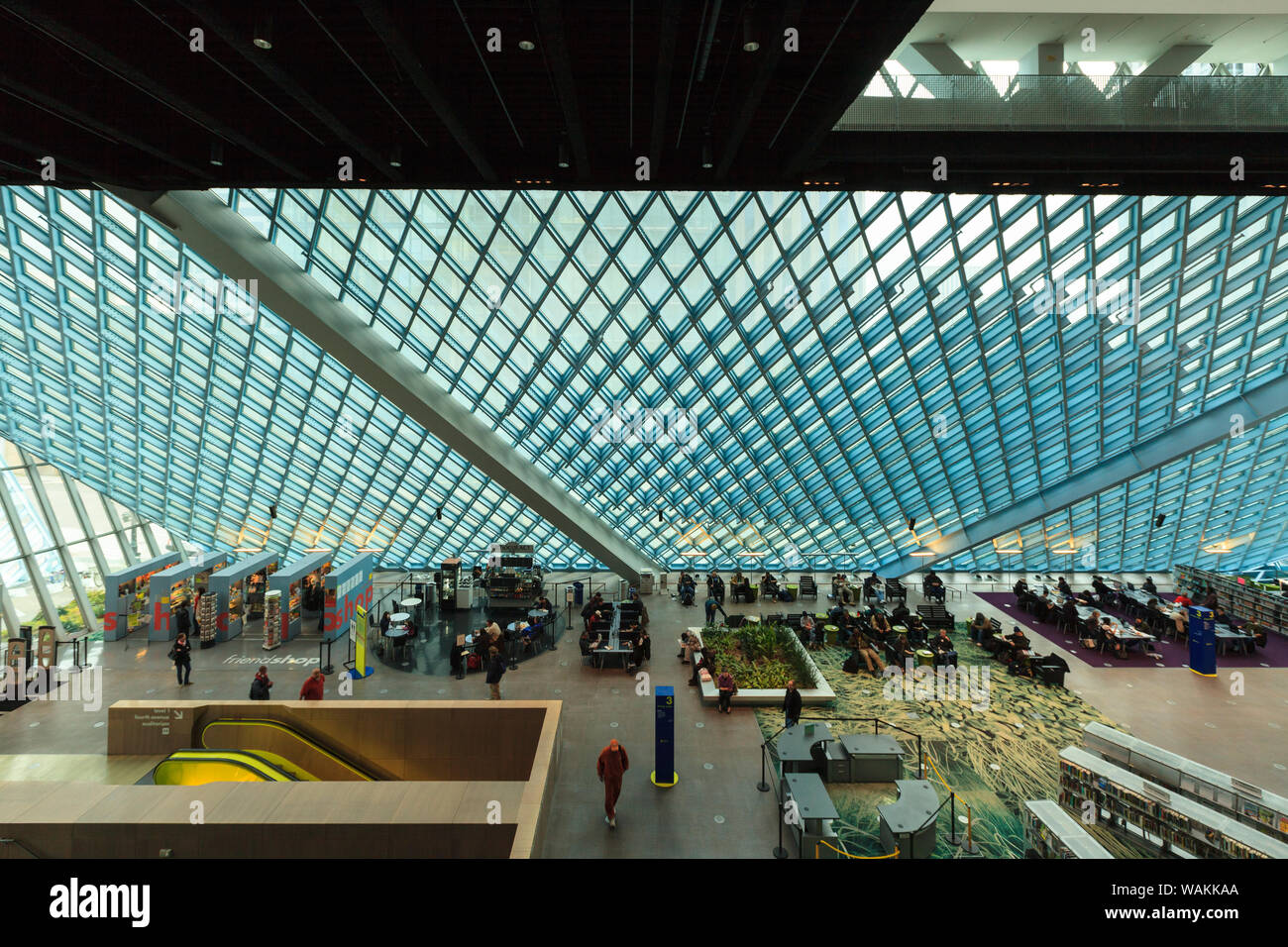 Seattle public library interior hi-res stock photography and images - Alamy
