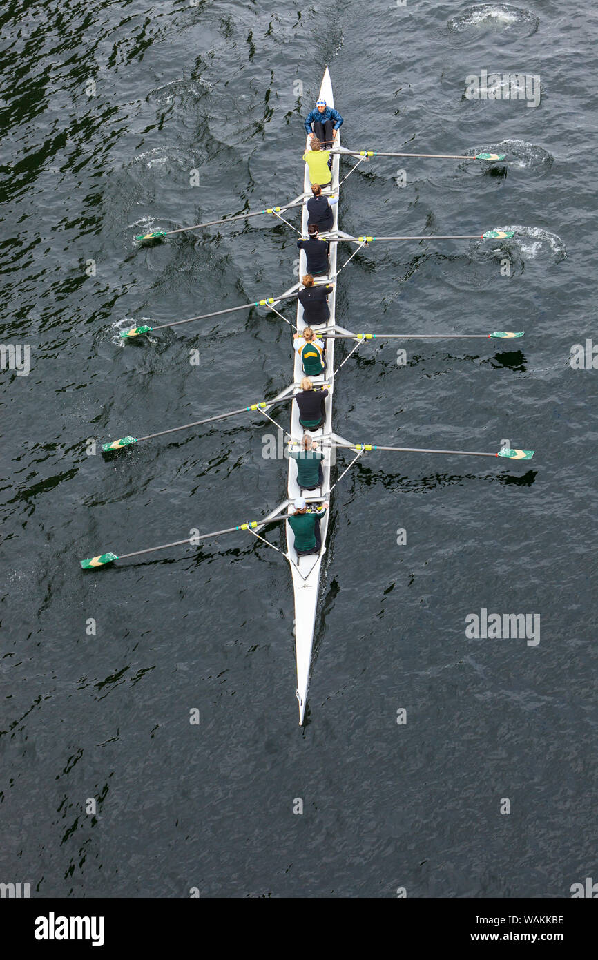 Opening Day of boating celebration, Seattle, Washington State. Overhead ...