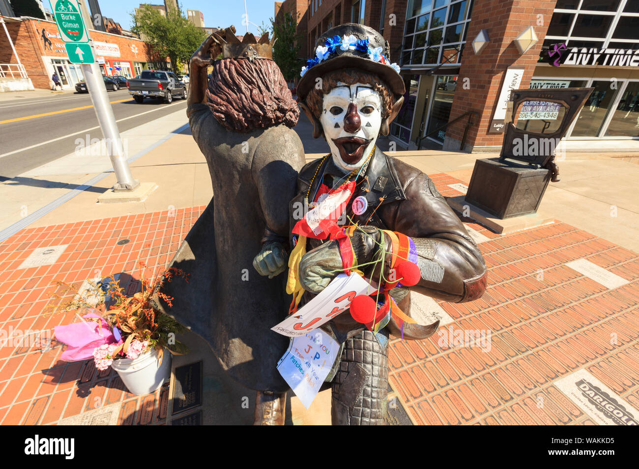 J.P. Patches Memorial Statue near Fremont Bridge, Seattle, Washington ...
