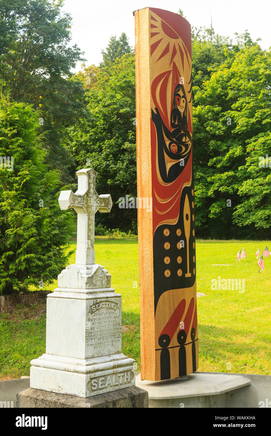Chief Seattle (Sealth) Grave Site, Suquamish Indian Reserve, near ...