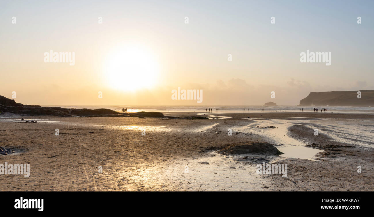 Polzeath beach on north hi-res stock photography and images - Alamy