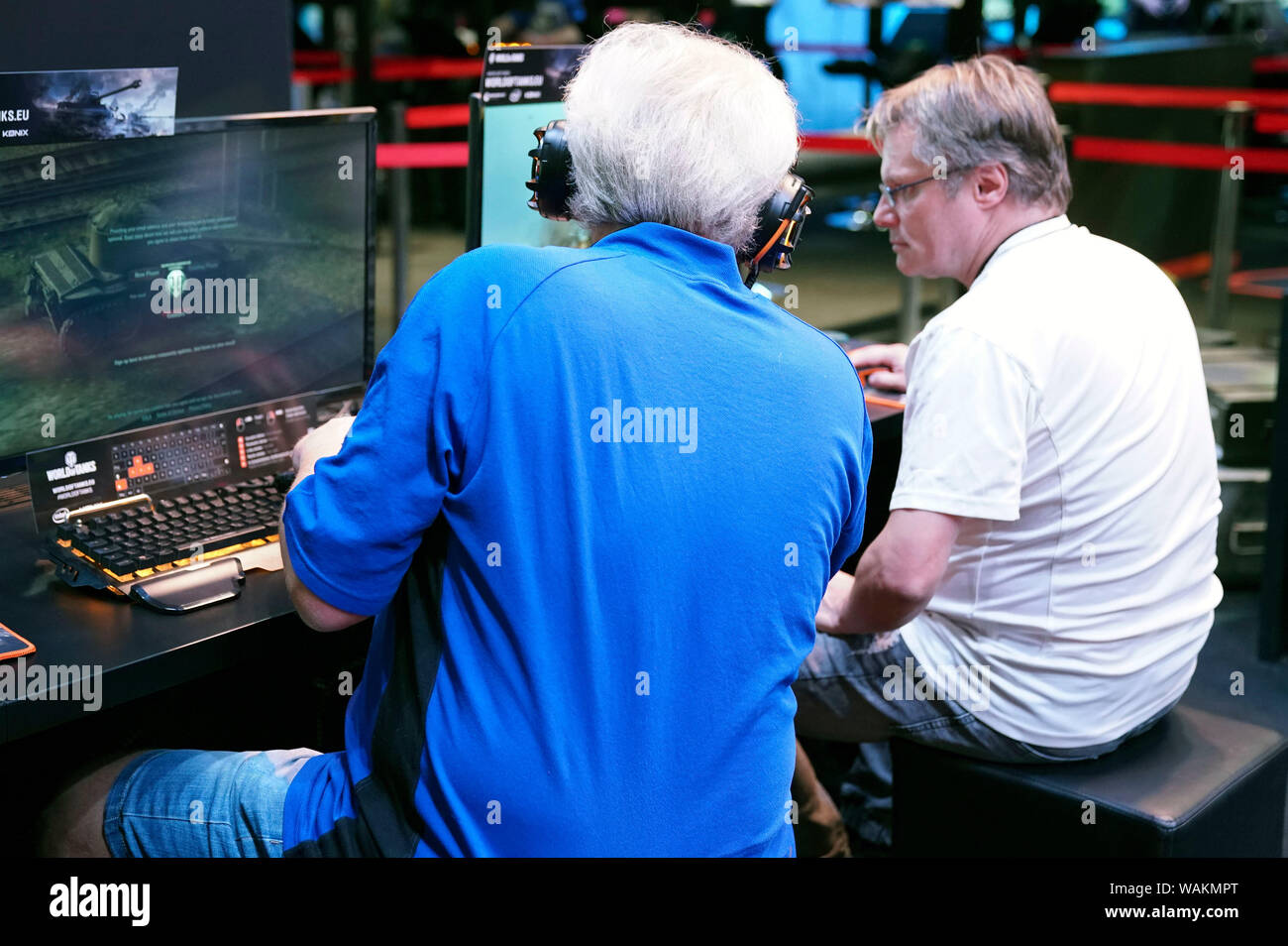 Cologne, Deutschland. 20th Aug, 2019. Gamer at the opening of the world ...